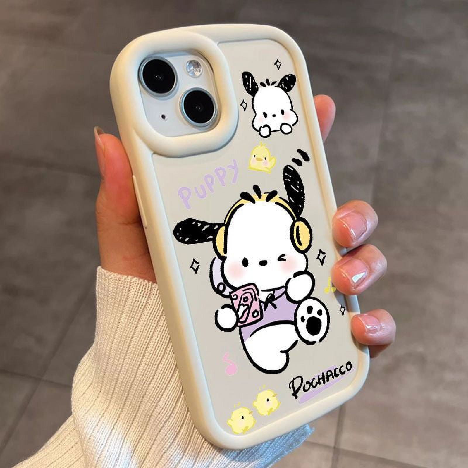Miniso Sanrio Lovely headset Pochacco Phone Case For iphone15 14 13 PRO ...