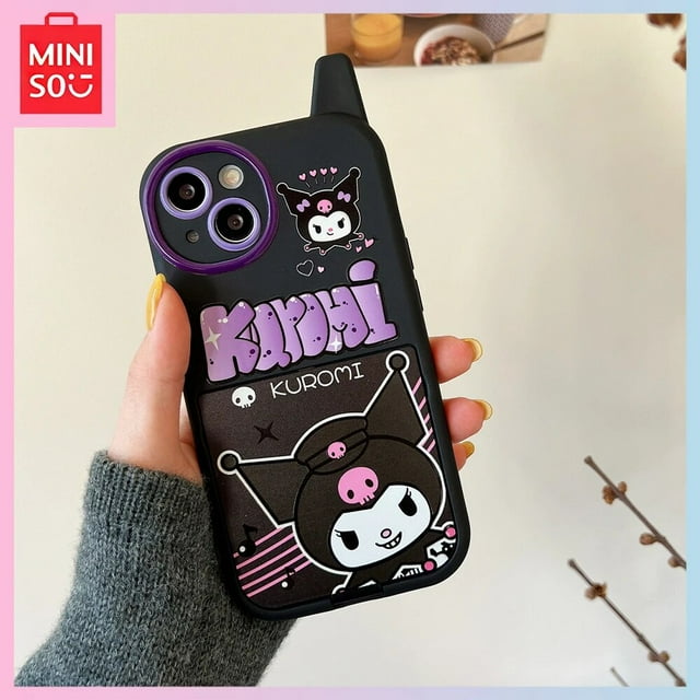 Miniso Sanrio My Melody Kuromi Kawaii Y2K Flip Mirror Phone Case for ...