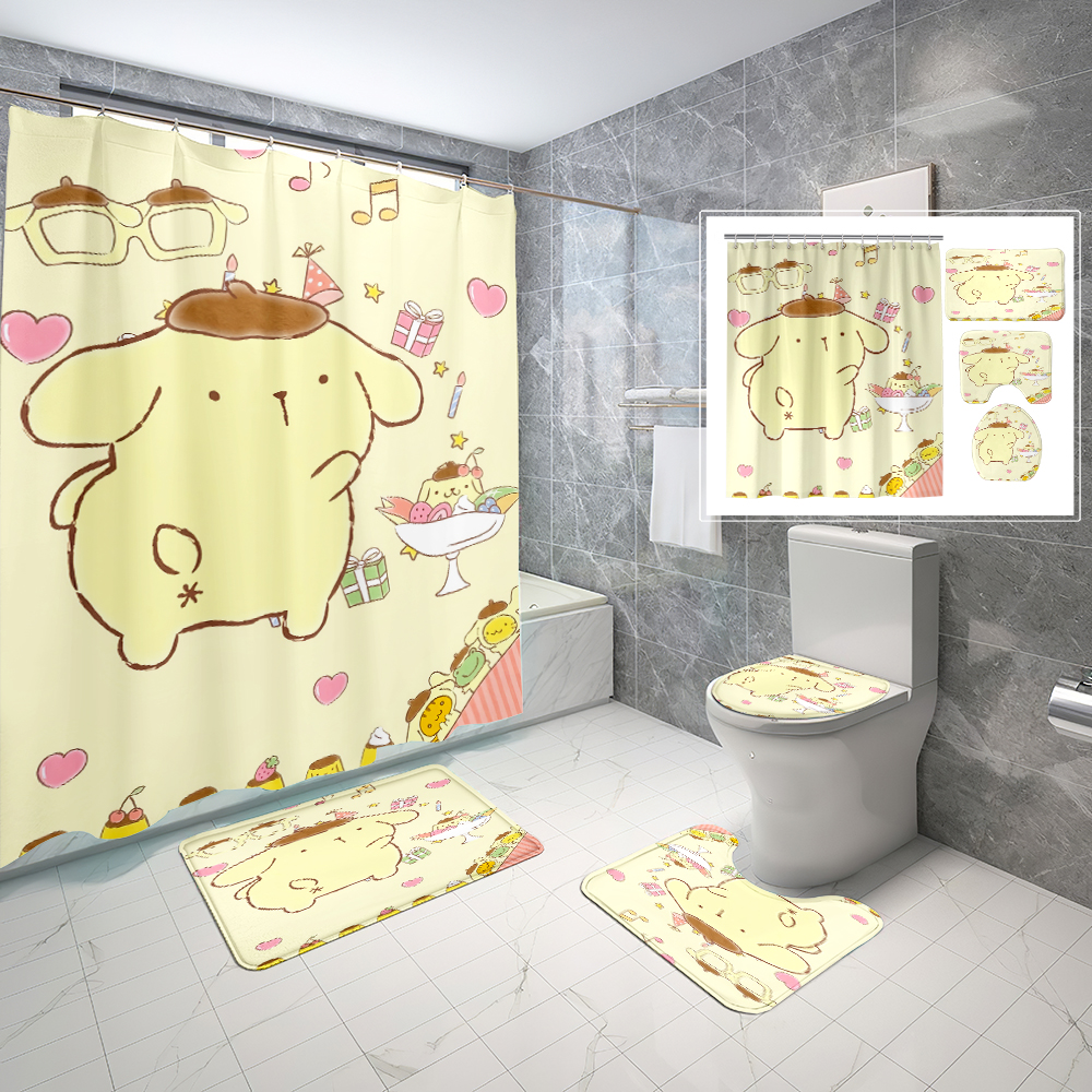 Miniso&Sanrio PomPomPurin 1/4Pcs 70*70inch 1/4pcs Waterproof Curtain ...