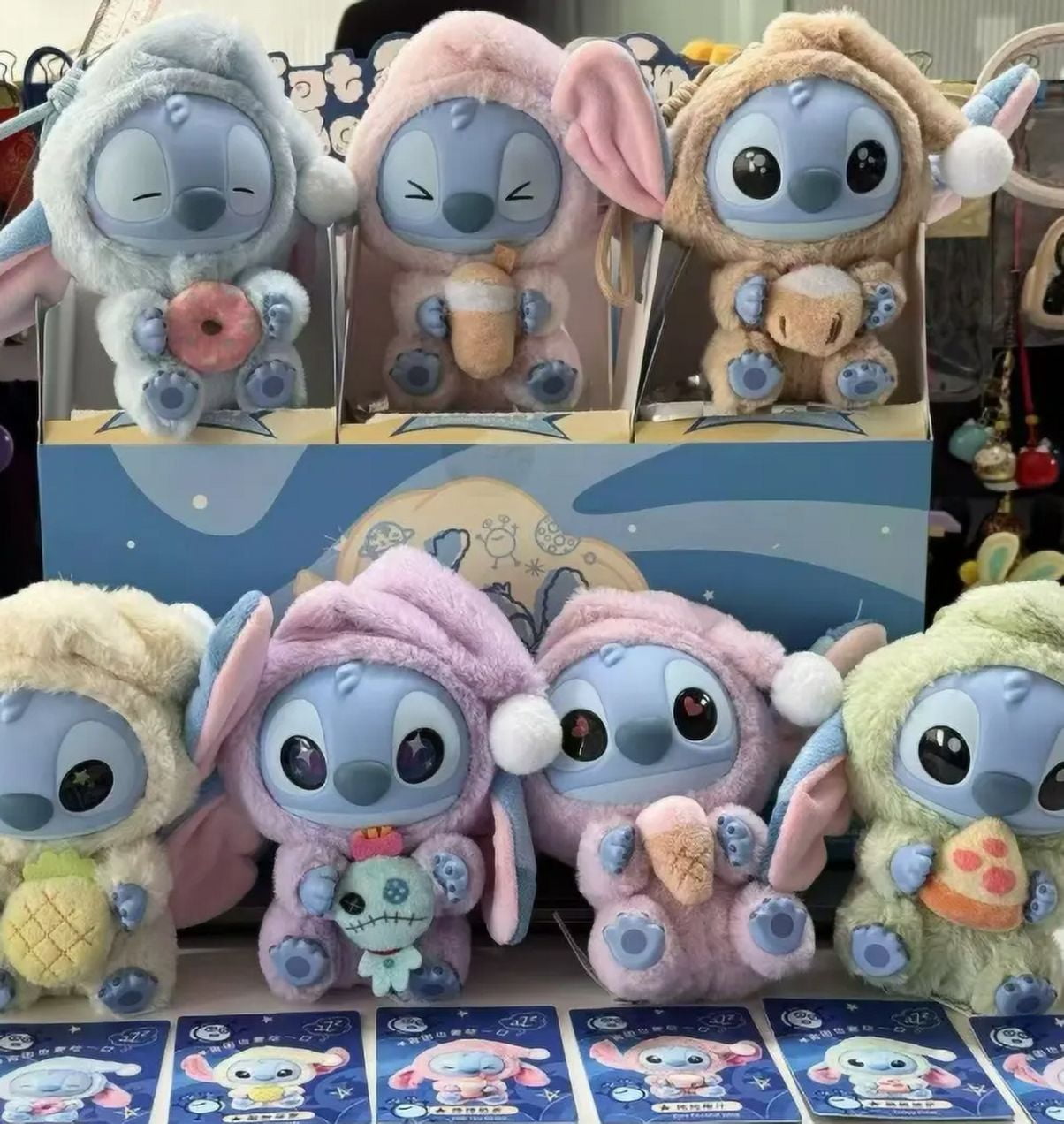 Miniso Stitch Eat Something Before Sleep Series Figure Confirmed Blind Box Super Cute Stitch ...