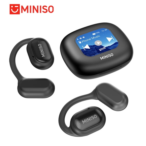 Miniso X30 Open-ear Wireless Earbuds with Smart Touch Screen Case ...