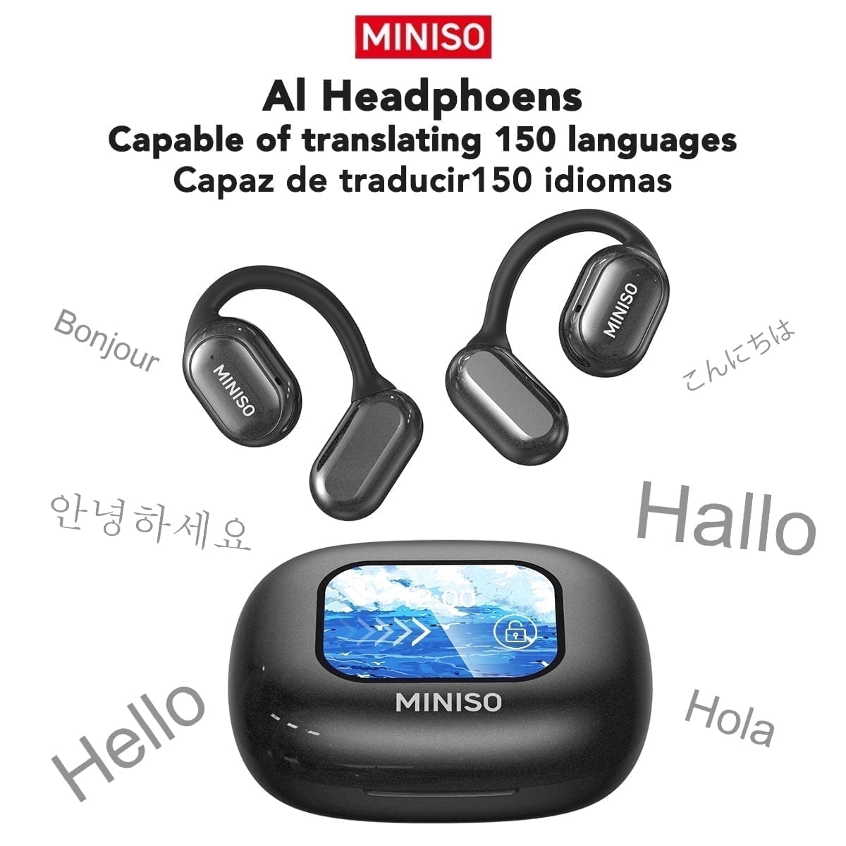 Miniso X30 Wireless Earbuds, AI Translator, Bluetooth 6.0, LED ...