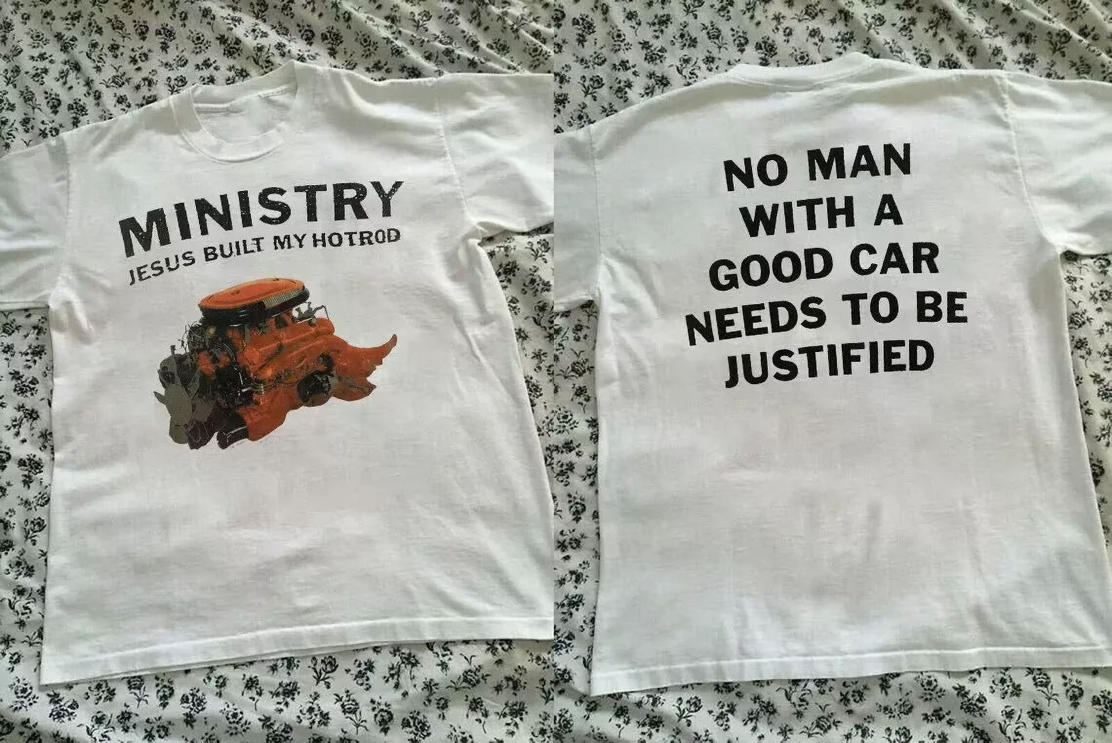 Ministry Jesus Built My Hotrod Album Promo Vintage 1992 Two-Sided T ...