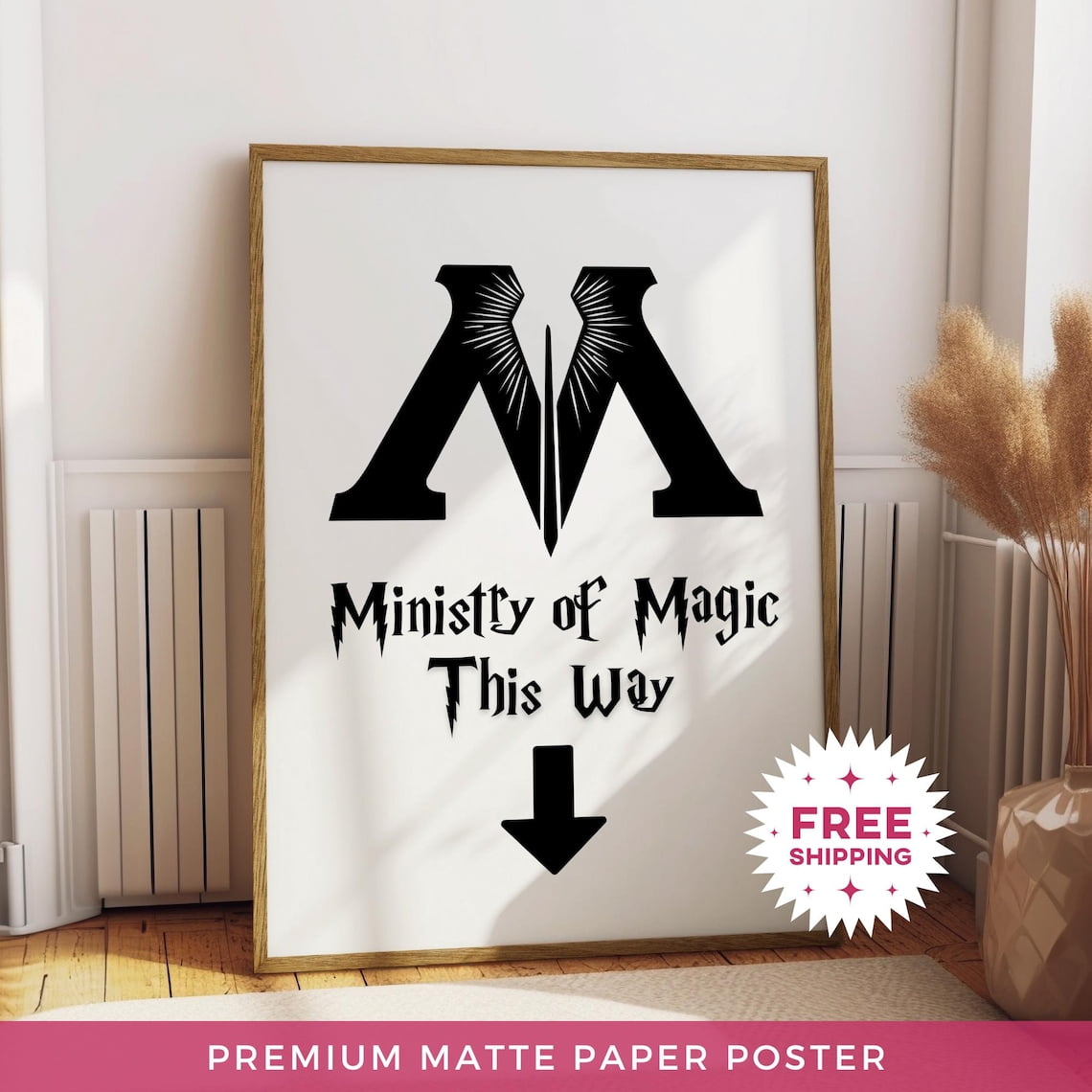 Ministry Of Magic Matte Paper Poster, Magical Toilet Print Wc Pathway ...