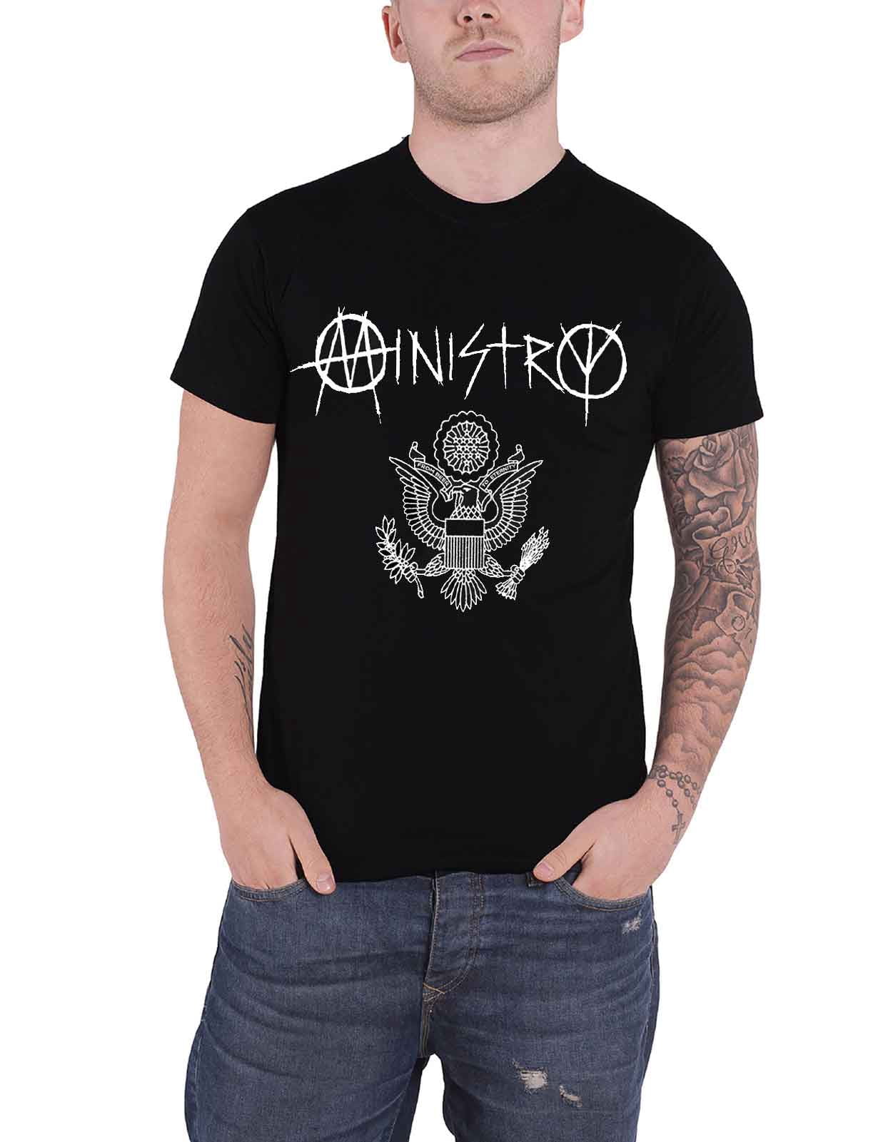 Ministry T Shirt Great Seal Band Logo new Official Mens Black - Walmart.com