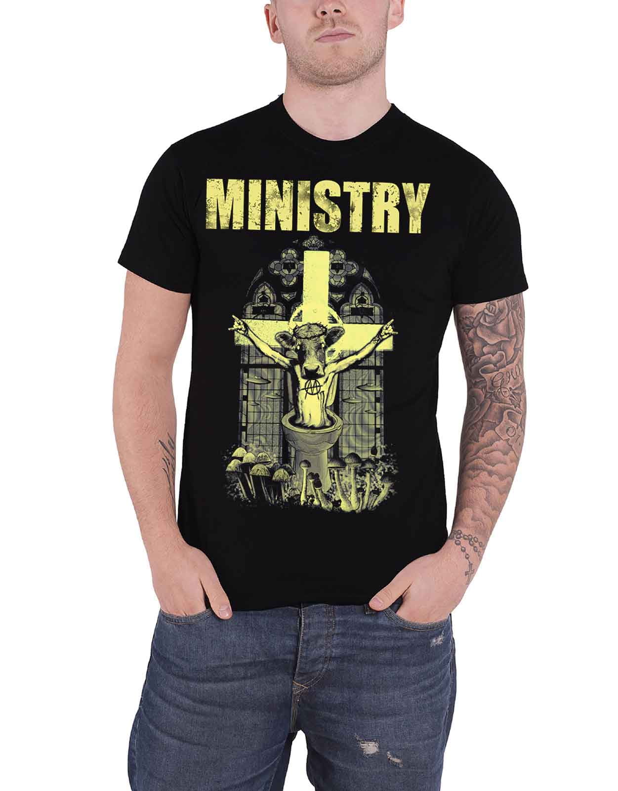 Ministry T Shirt Holy Cow Band Logo new Official Mens Black - Walmart.com