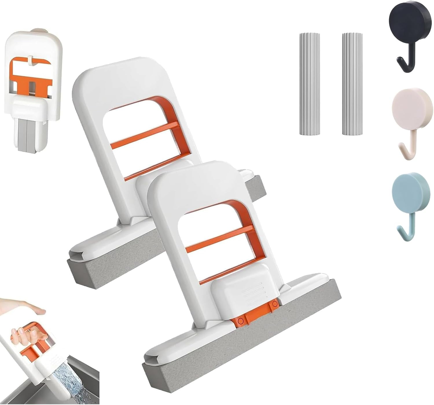 Minivana Mini Foldable Desktop Mop , 2025 Self-Squeeze Sponge Cleaning ...