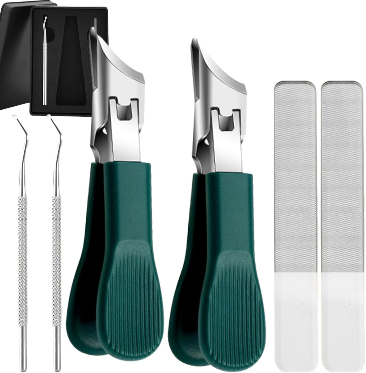Minivana Nail Clippers, Wide Jaw Opening Anti-Splash Slanted Nail ...