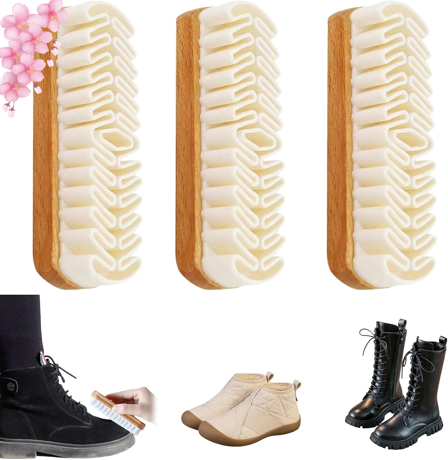Minivana Suede Brush, Nubuck Suede Shoe Cleaner with Soft TPR Crepe ...