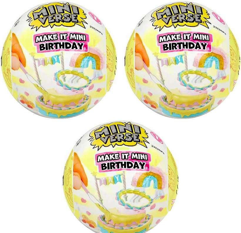 Miniverse Make It Mini BIRTHDAY LOT of 3 Mystery Packs - Walmart.com