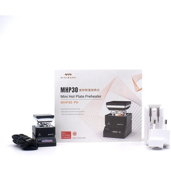 Miniware MHP30 Heating Preheater Hot Plate LCD Digital Smart Soldering ...