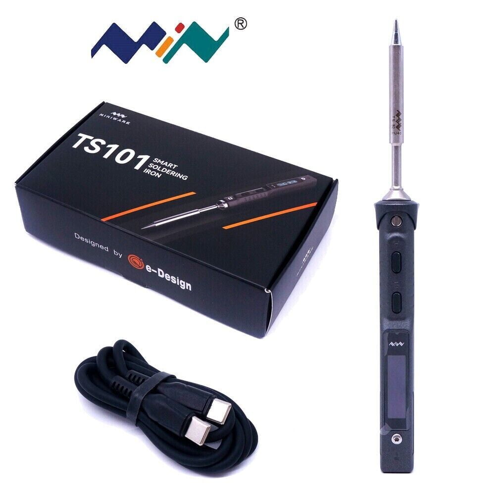 Miniware TS101 Digital Star BC2 Tip Mini Soldering Iron & Tips Kit 65 ...