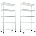 Miniyam 2 Packs 5 Tier Shelf Wire Shelving Unit, NSF Heavy Duty Wire ...