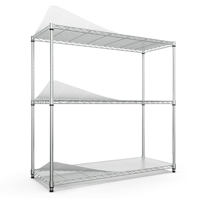 Miniyam 3 Tier Wire Shelving Unit, 1050 LBS NSF Adjustable Metal Garage ...