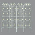 Miniyam 4 Pack 86.7x19.7in Arch Garden Trellis with White Metal Coating ...