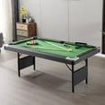Miniyam 5.5ft Folding Pool Table, Portable Billiards Game Table with ...