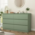 Miniyam 6-Drawer Dresser, Matte Waterproof Finish, Anti-Tip, Green ...