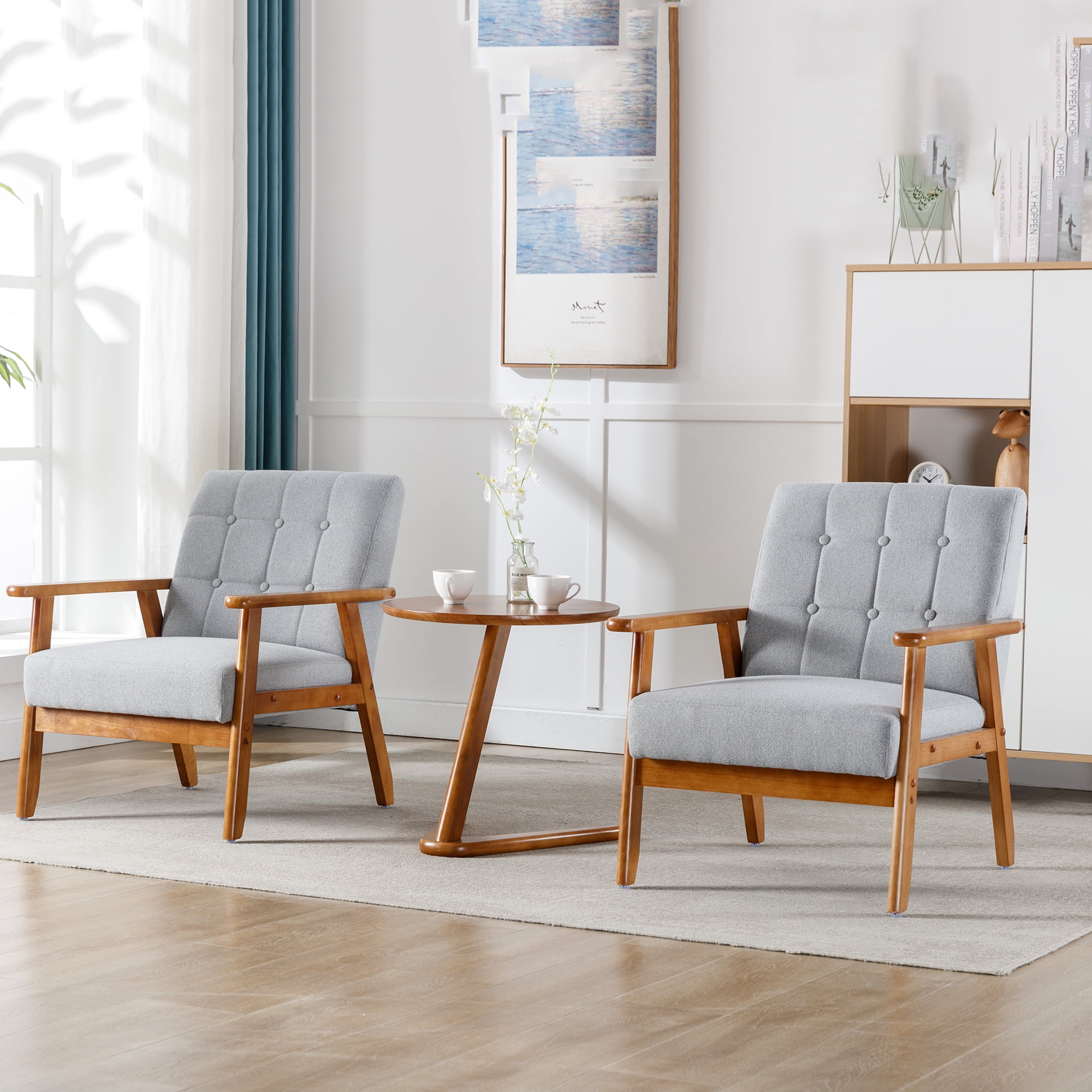 Miniyam Accent Chair Side Table - Mid-Century Design - Walmart.com