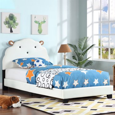 Free Shipping! Miniyam Upholstered Twin Size Platform Bed for Kids ...