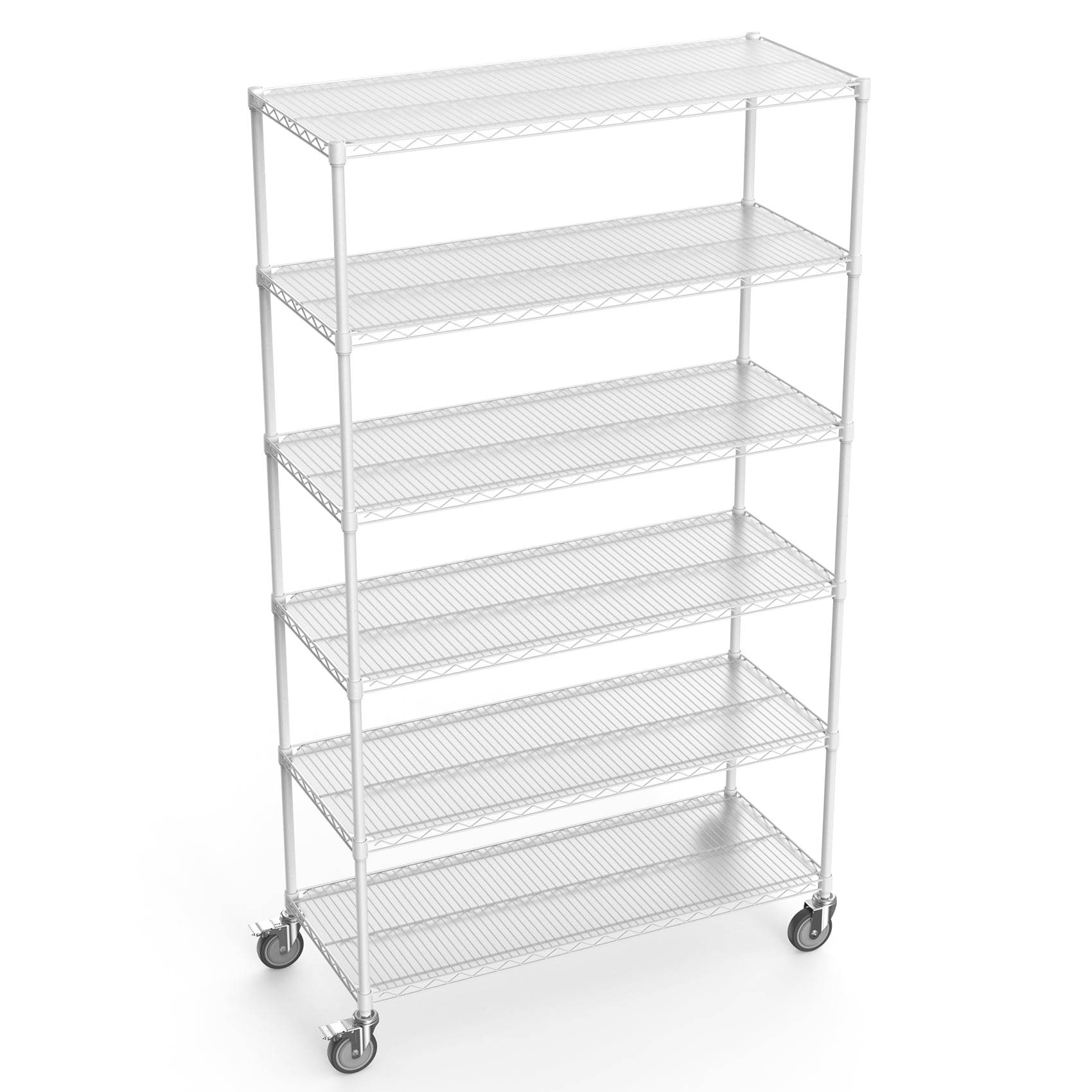 Miniyam NSF Wire Shelving Unit, 6 Tier 6000lbs Adjustable Storage Rack ...