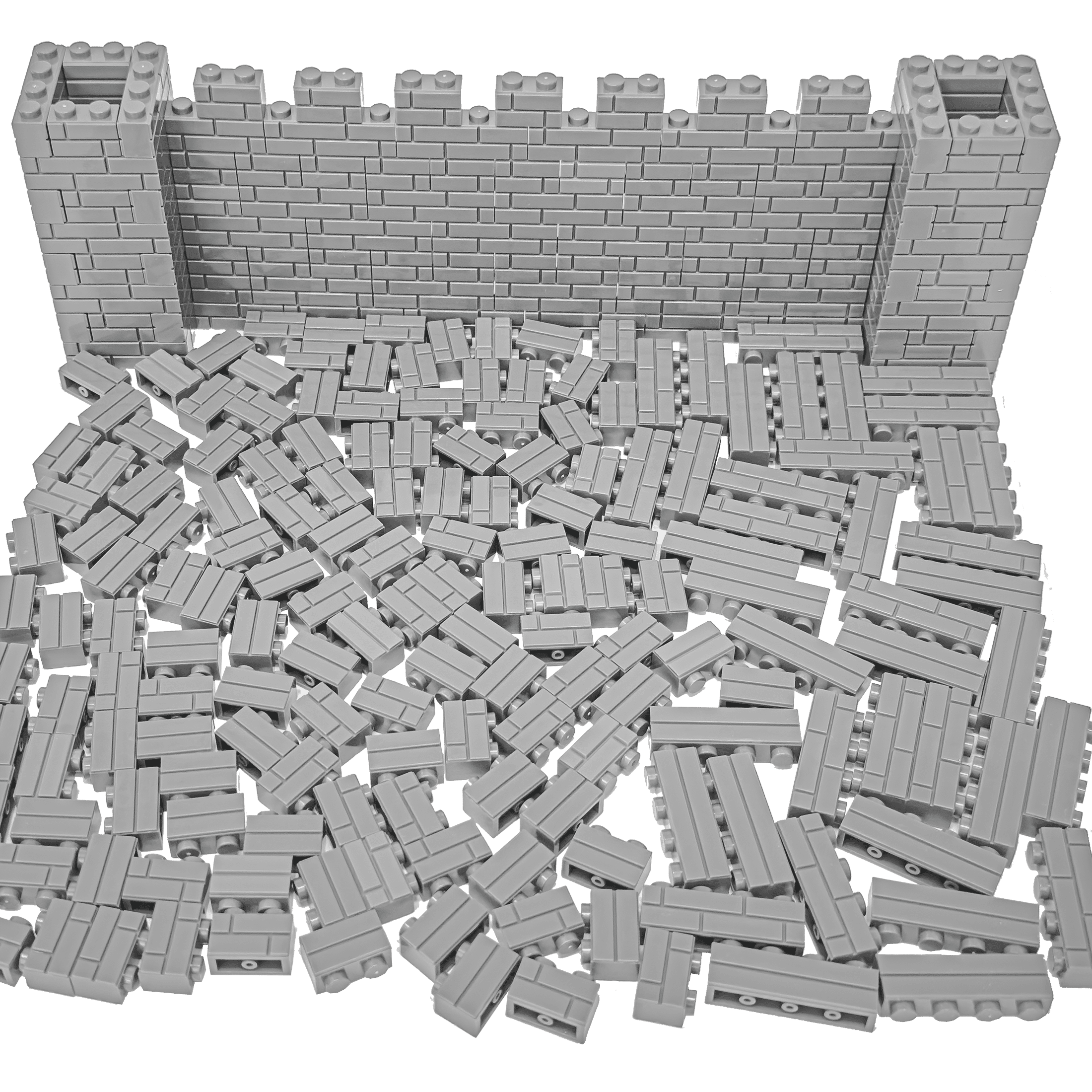 Minizfigs 265 Pieces Dark Gray Masonry Profile Bricks Set Building ...