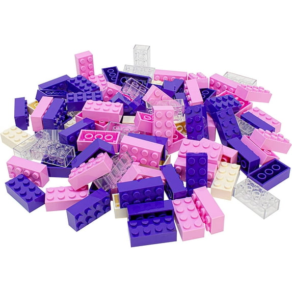 Minizfigs Classic 2x4 Building Brick Play Set - 100 pcs - Compatible ...