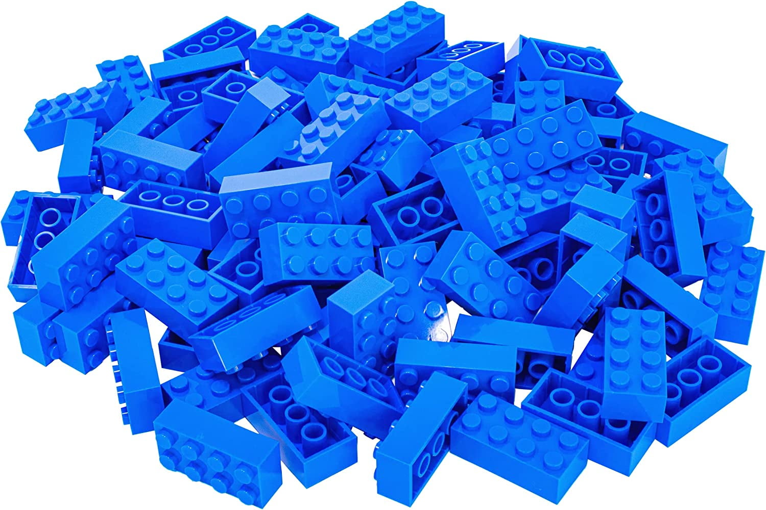 Minizfigs Classic 2x4 Building Brick Play Set - 100 pcs - Compatible ...