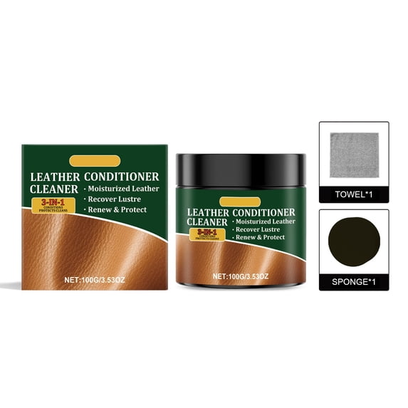 Mink Oil Leather Conditioner Leather Cleaner with Sponge Natural ...