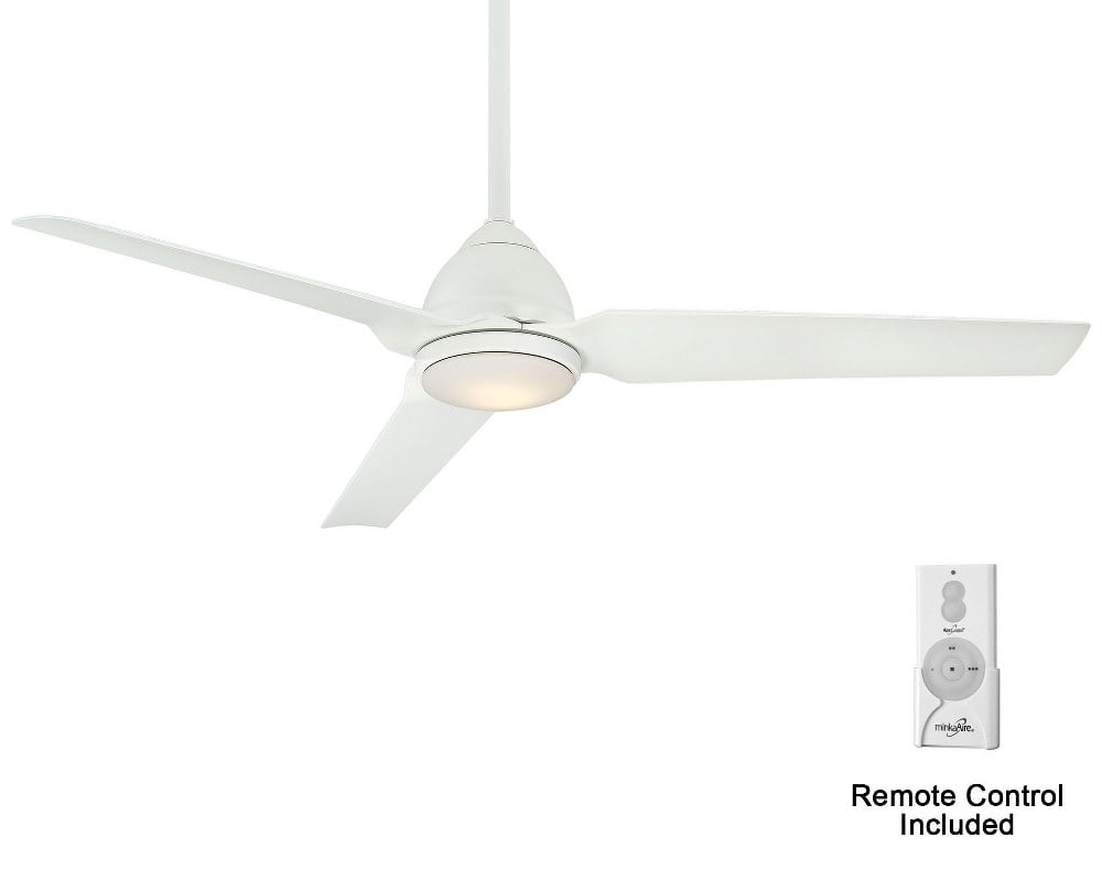 Minka-Aire Java 54-Inch 3-Blade Ceiling Fan in Flat White Finish W ...