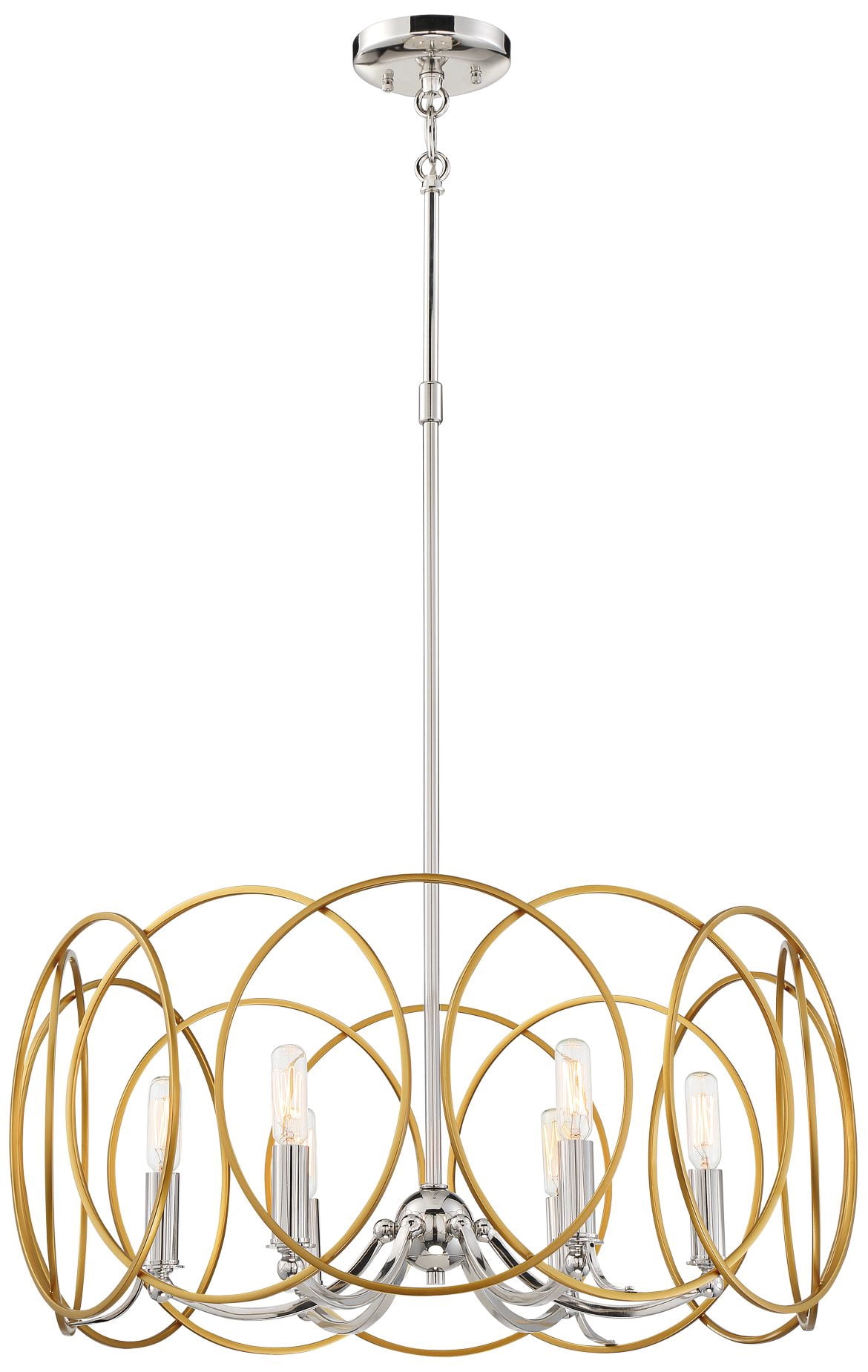 Chassell 6-Light 25" Pendant Light in Painted Honey Gold - Walmart.com