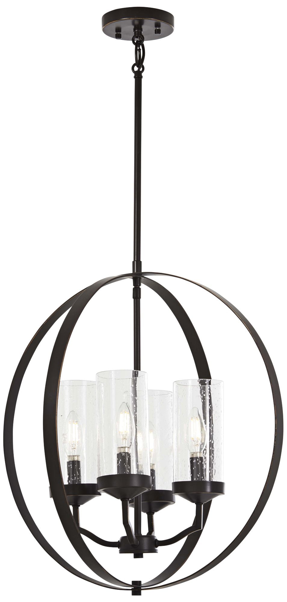 Minka Lavery 4657-579 Elyton 4 Light 20" Pendant Light in Downton Bronze with Gold Highl ...