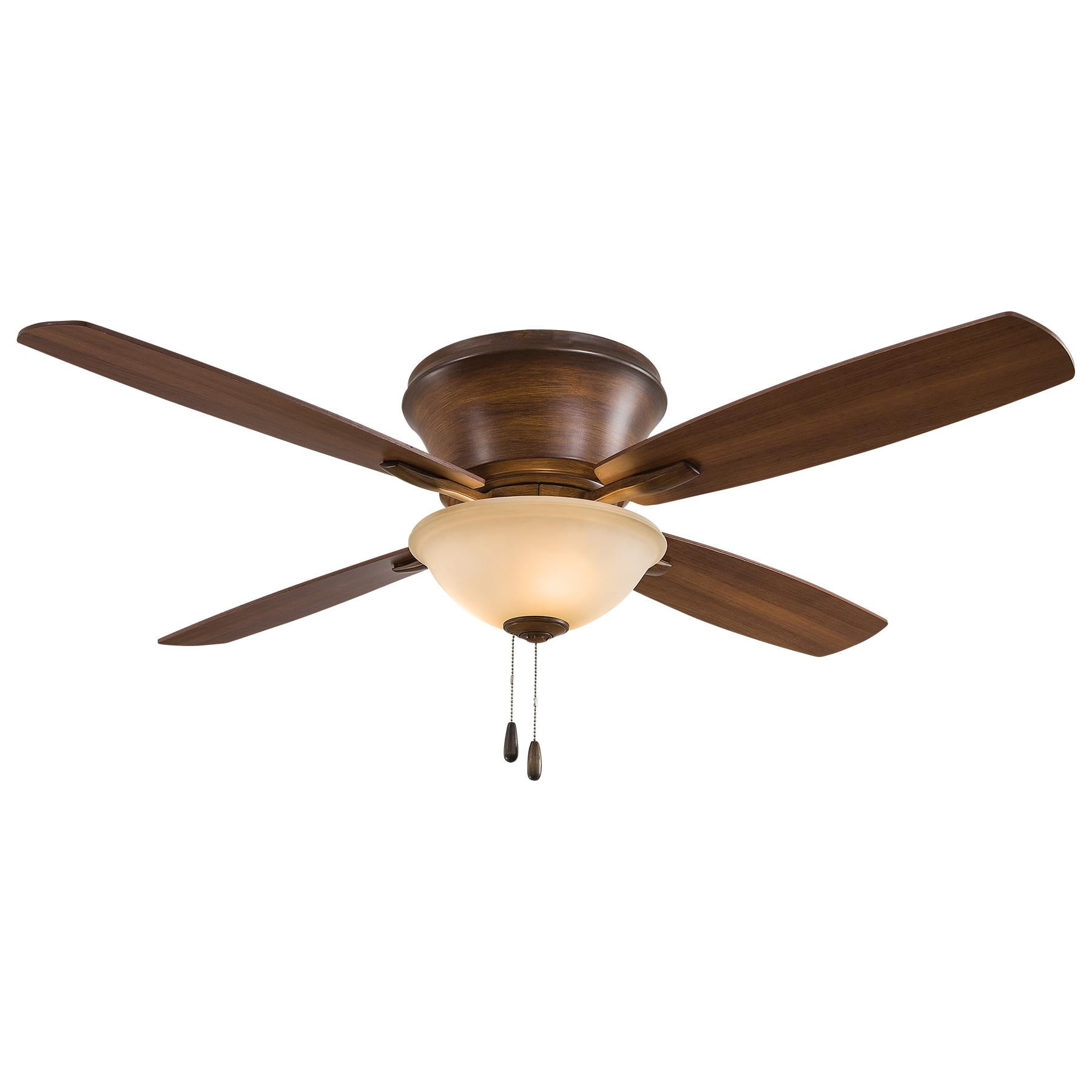 Minka Lavery F533-DK Protruding Mount, 4 Medium Maple/Dark Walnut Blades Ceiling fan with 63 ...