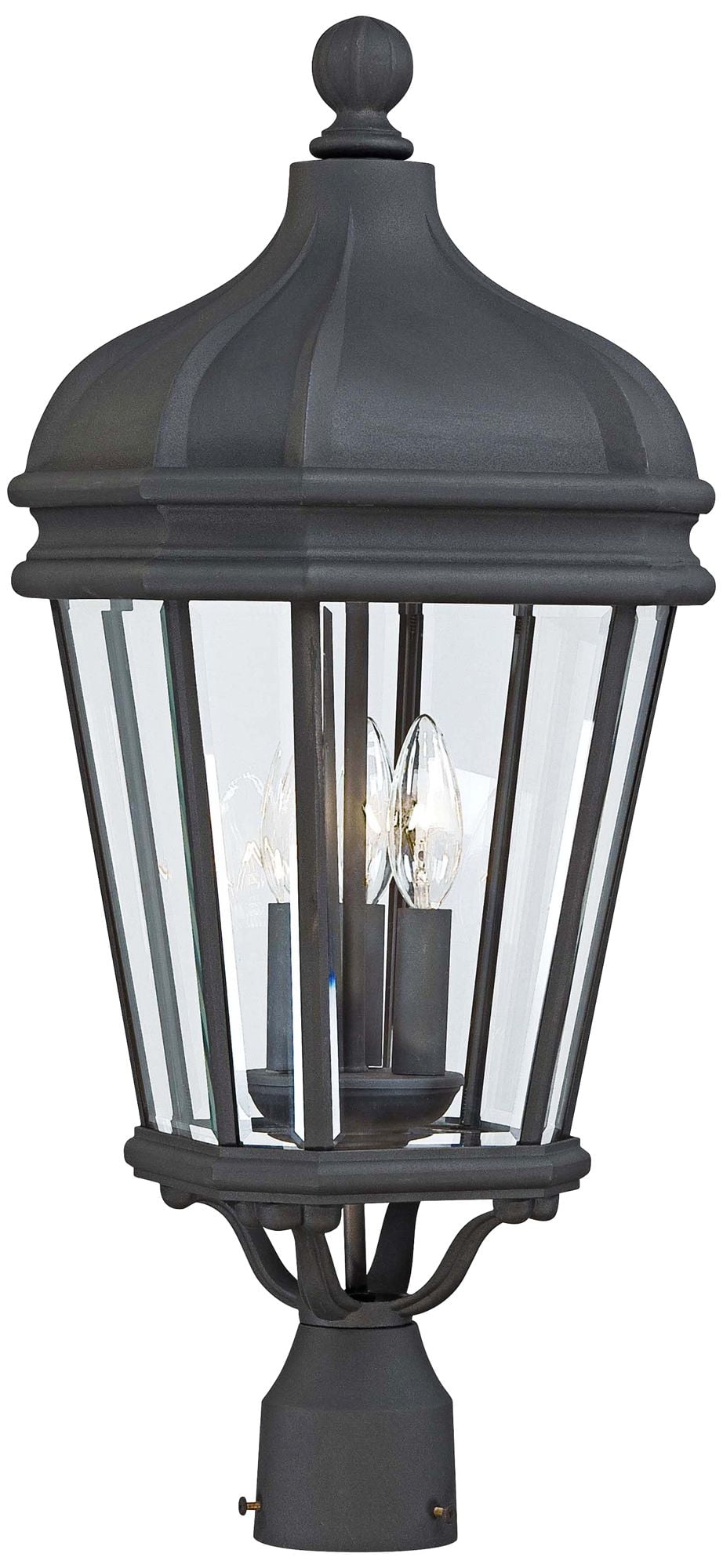 Minka Lavery - Great Outdoors - Harrison- 3 Light Outdoor Post Mount In ...