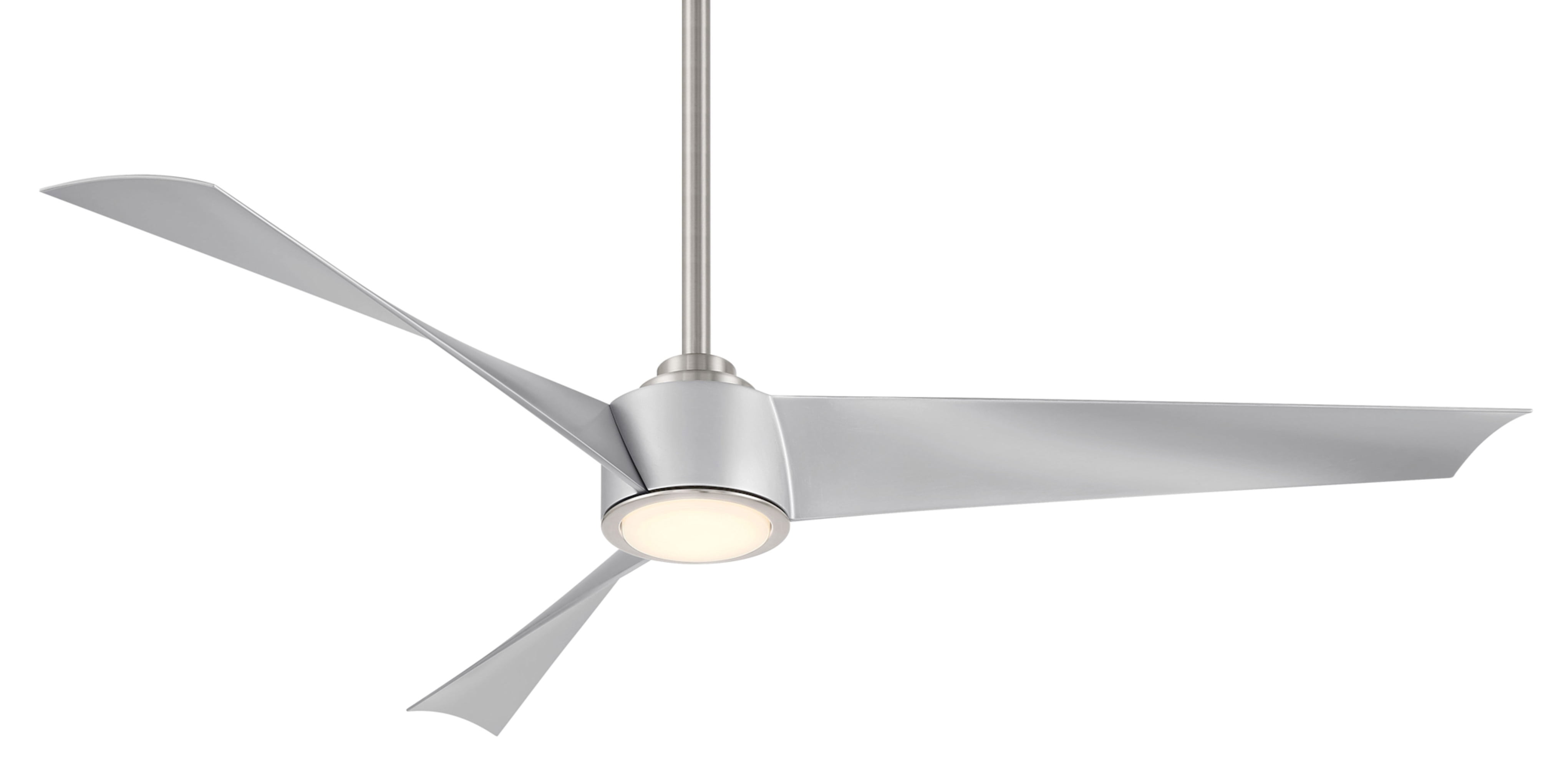 Minkaaire Pike 56 Led Pike 56" 3 Blade Led Ceiling Fan - Silver ...