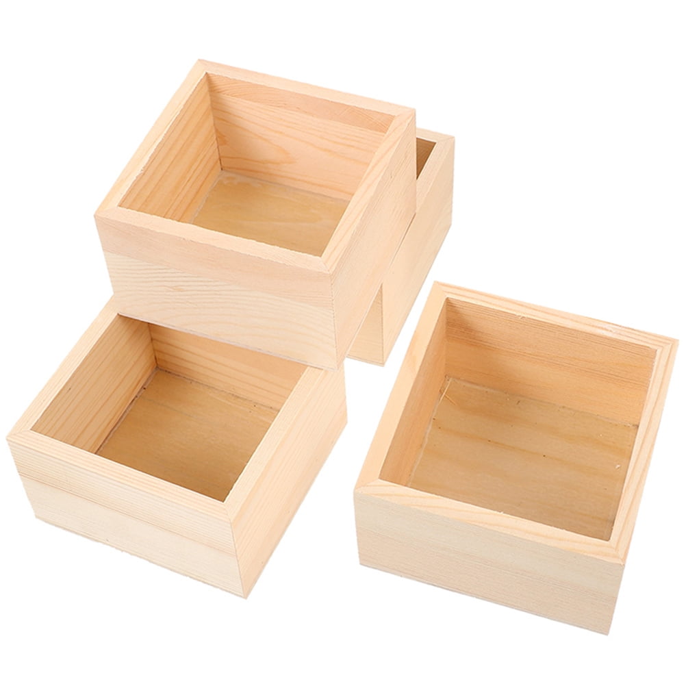 Minkissy Khaki Crate Boxes for DIY and Gift Packing 4Pcs - Walmart.com