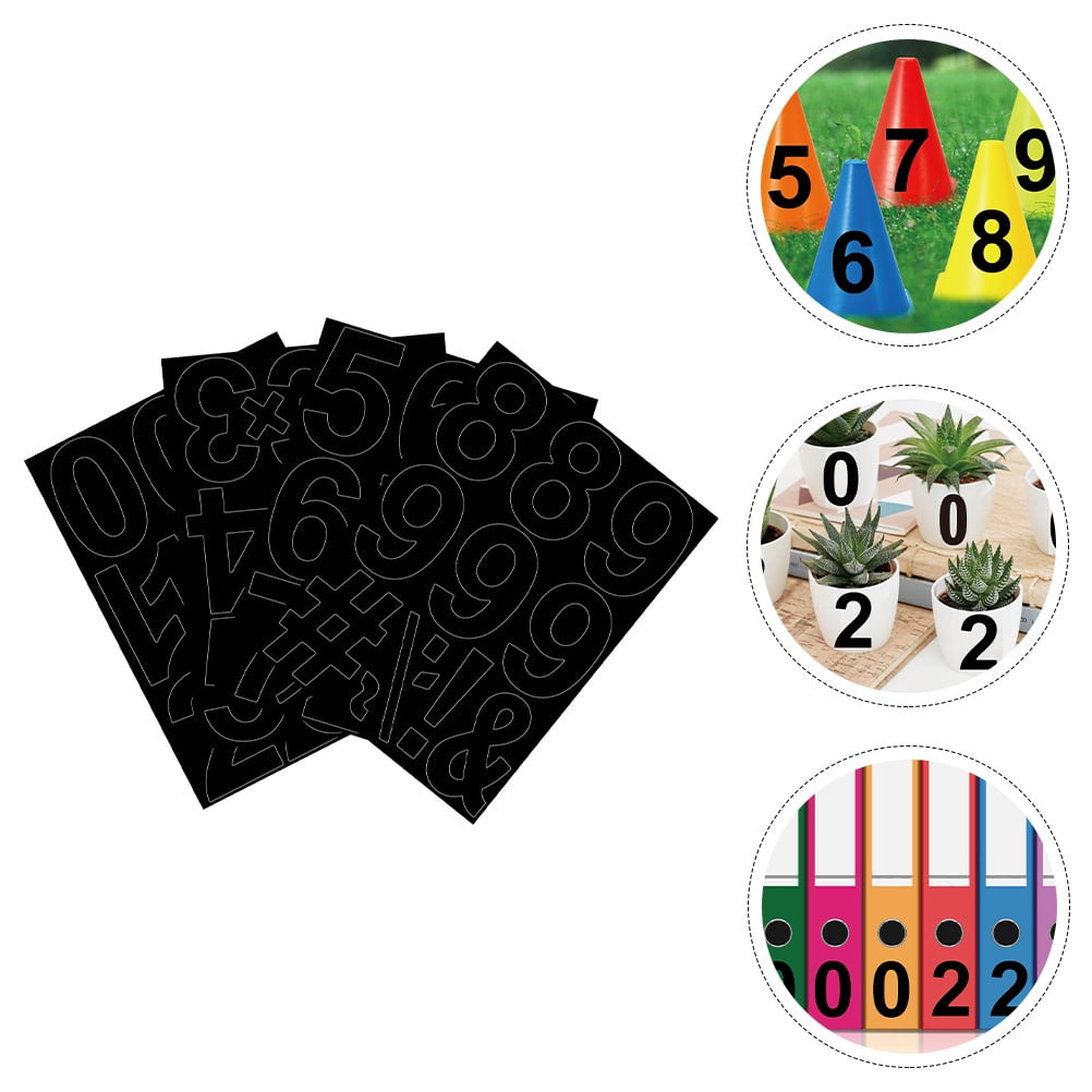 Minkissy Address Number Stickers Mailbox Numbers Stickers Black 4 ...