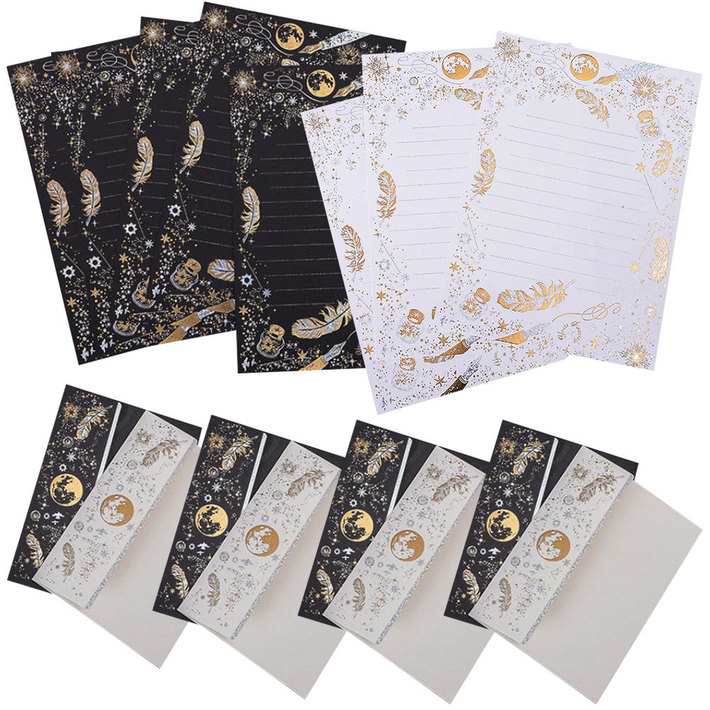 Minkissy 1 Set Writing Paper Envelopes Set Kraft Paper for Traditional ...