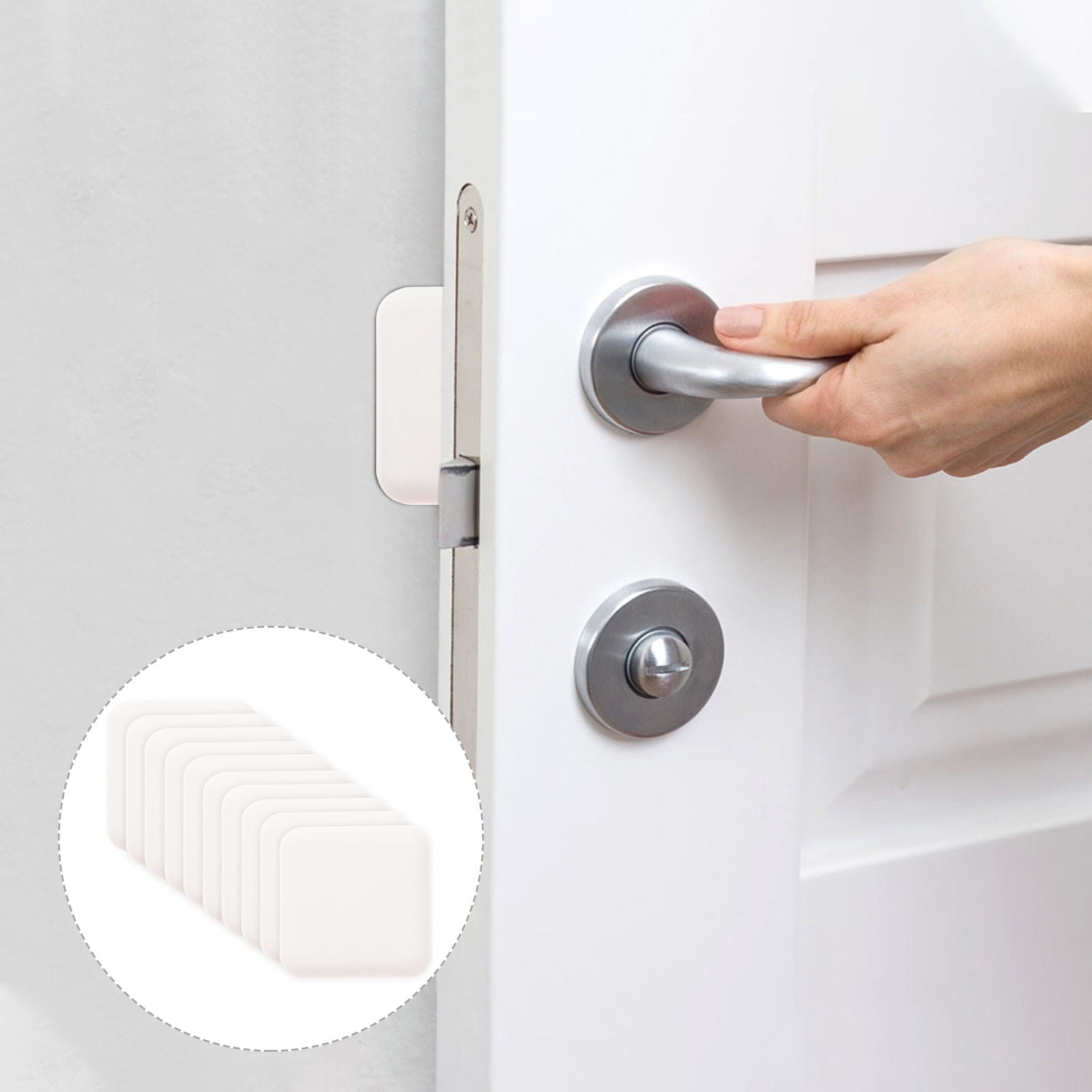 Minkissy 10Pcs Wall Door Stopper White Plastic Door Protector for ...
