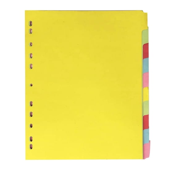 Minkissy 12Pcs Assorted Color Plastic Indexing Dividers for Books and ...