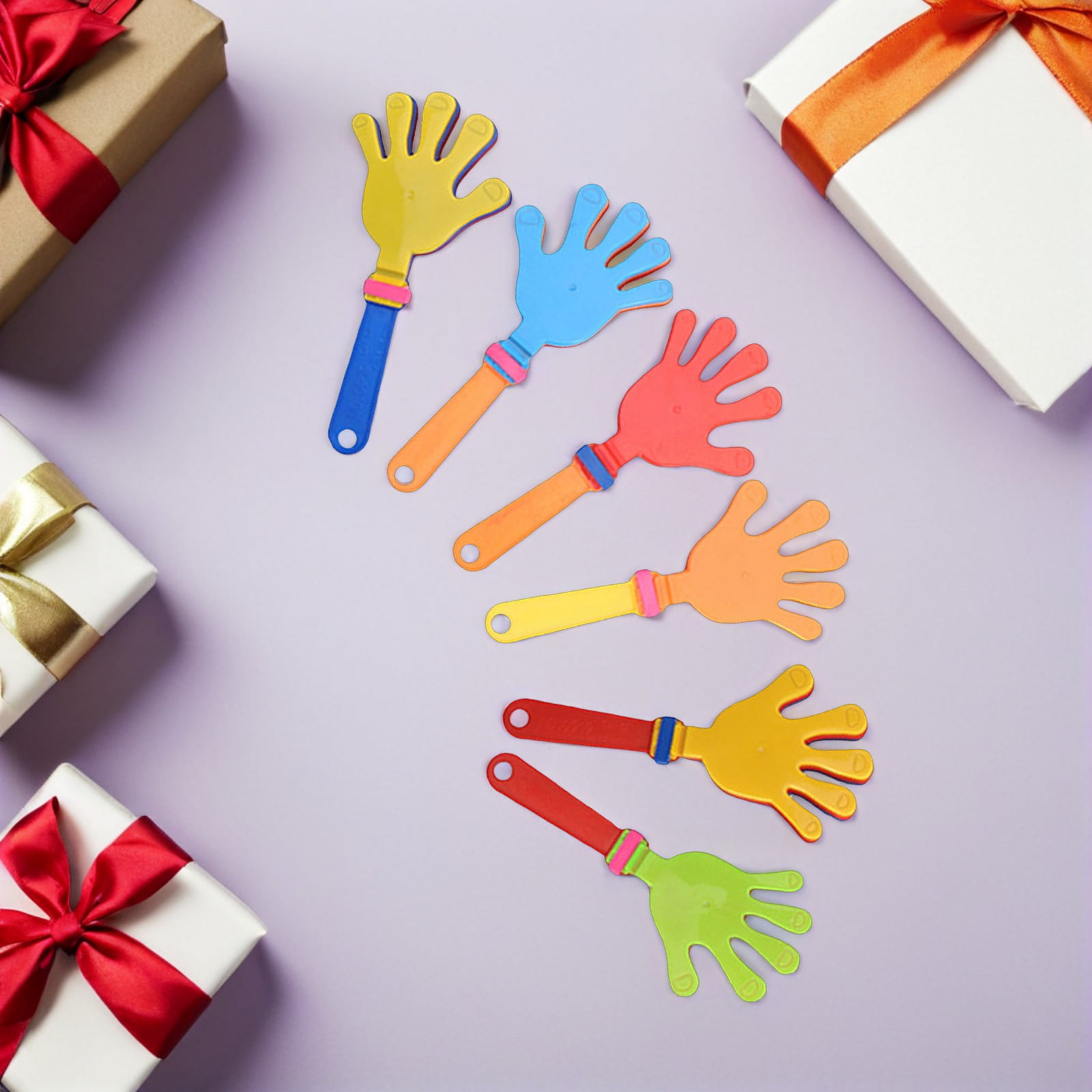 Minkissy 12Pcs Colored Plastic Hand Clappers Party Favors Cheering ...