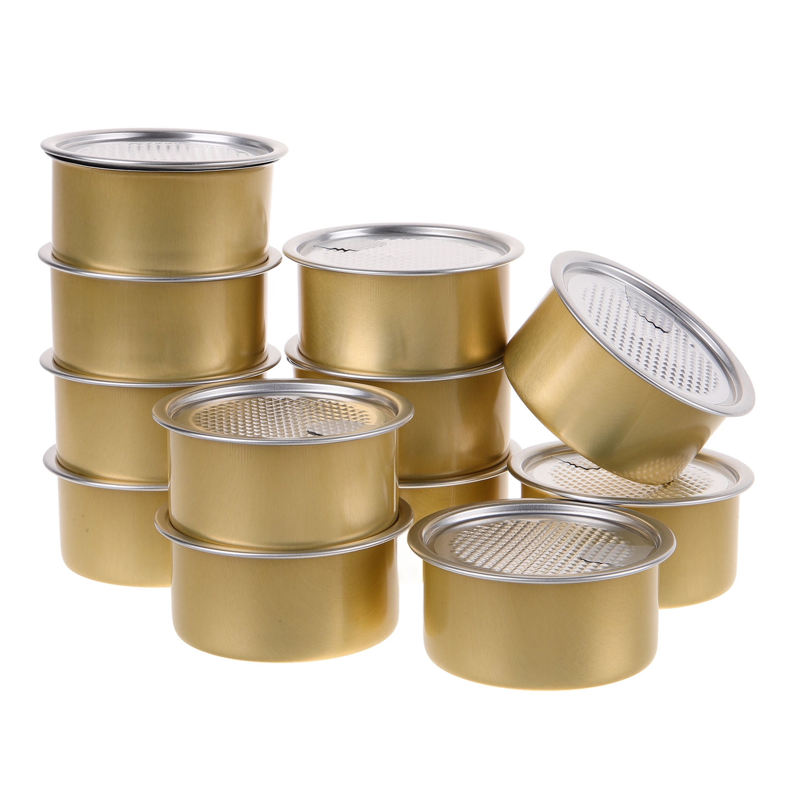 Minkissy 12-Pack Aluminum Food Storage Tins with Lids, Airtight ...