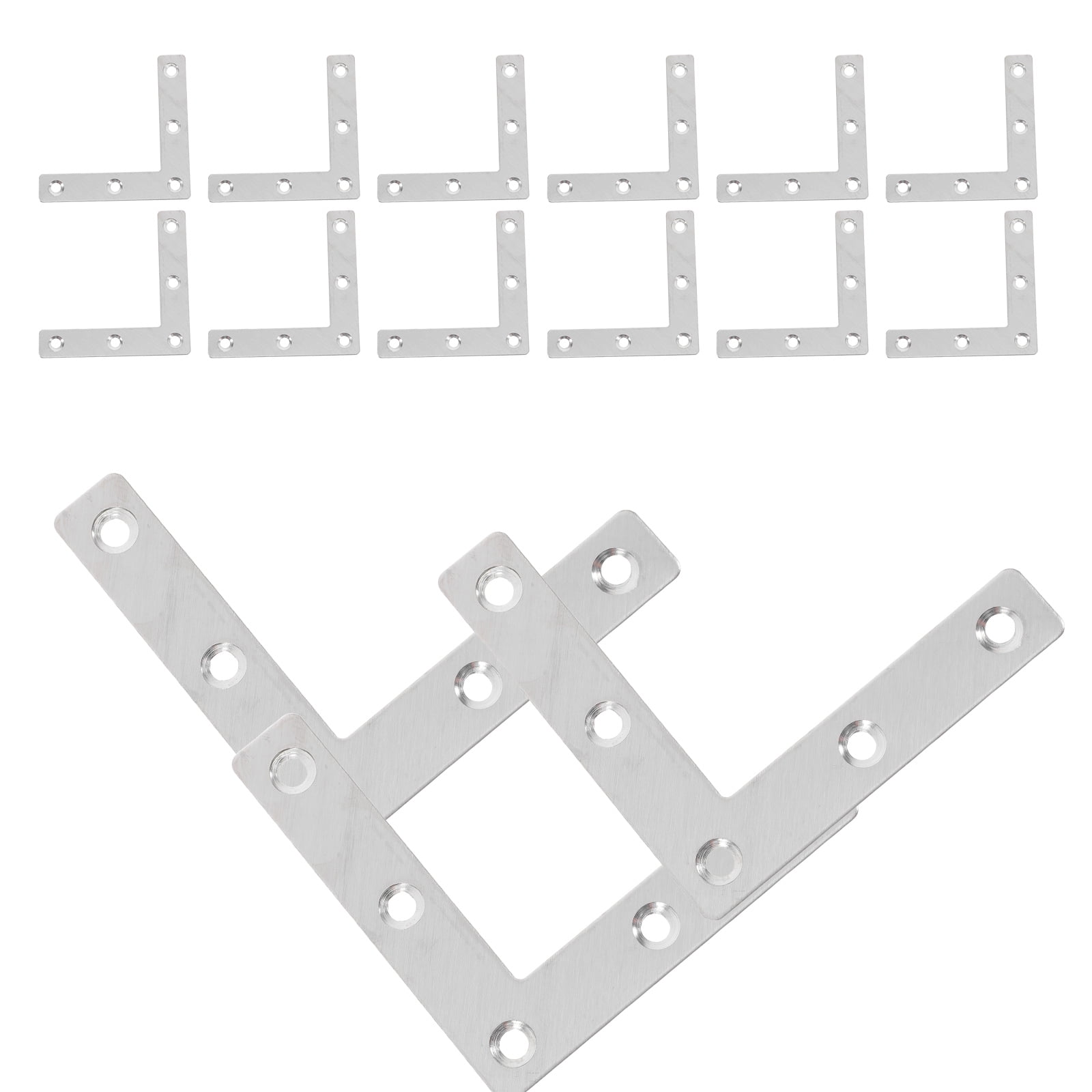 Minkissy 15pcs L-Shaped Metal Brackets Black Corner Connectors for ...