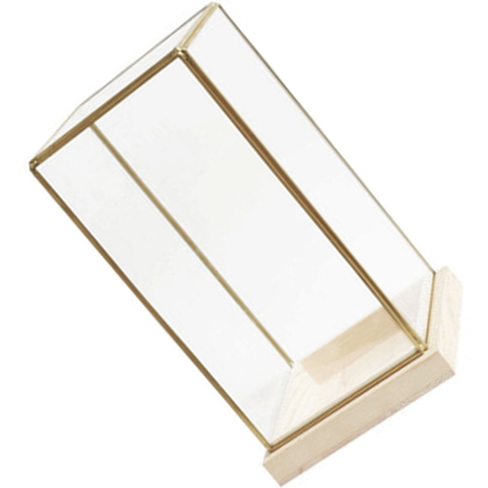 Minkissy Display Box Glass Display Box Transparent Collectible Holder ...