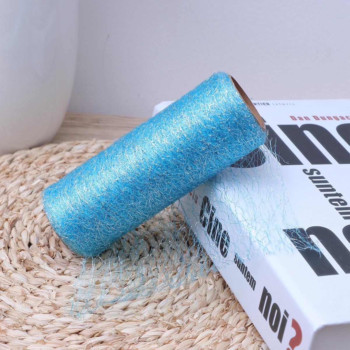 Minkissy 1Pc Sky Blue Wedding Gauze Roll DIY Craft Fabric Durable ...