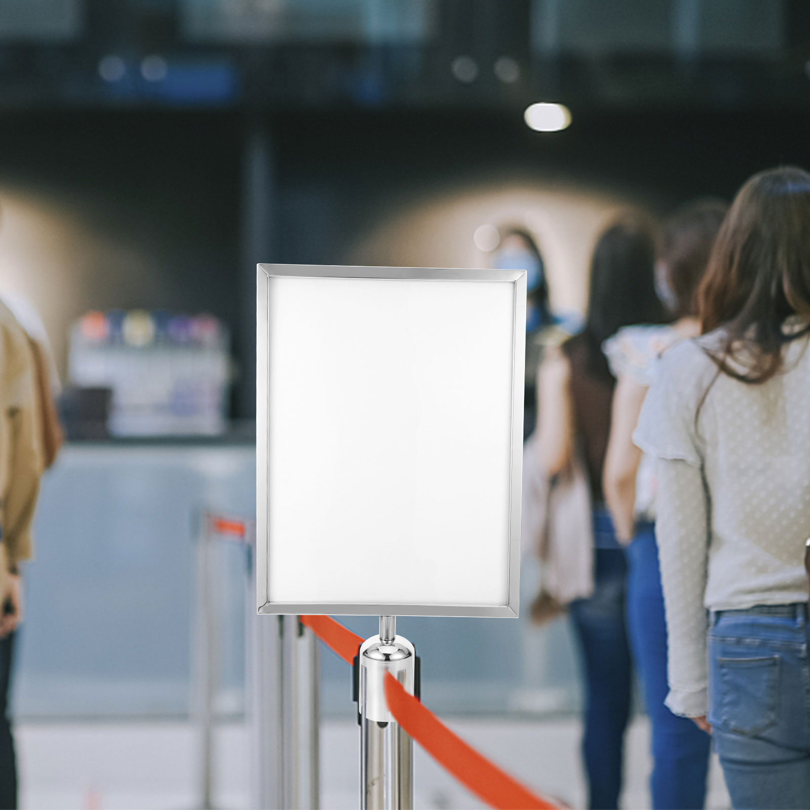 Minkissy 1Pcs Retractable Barrier Sign Holder for Crowd Control in ...