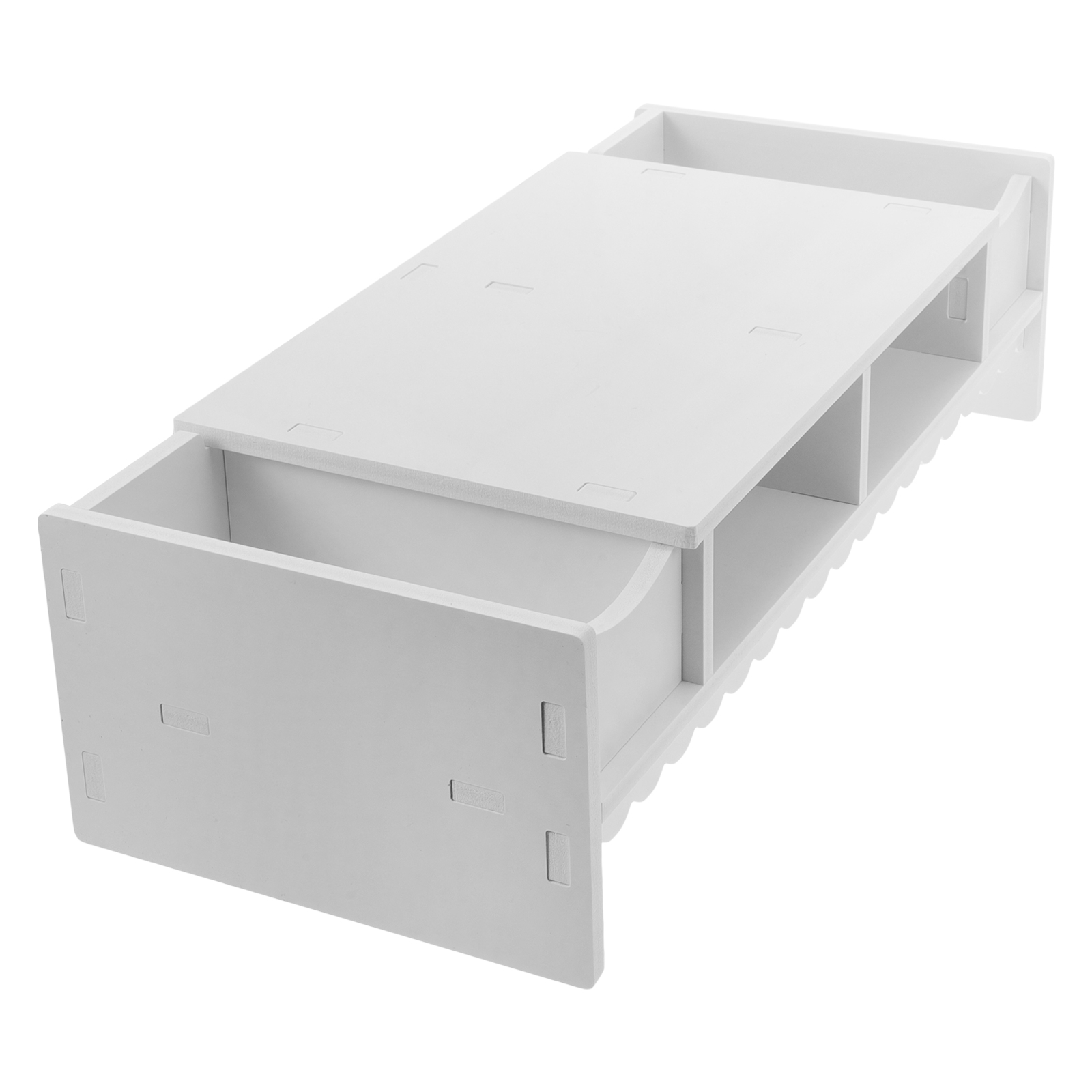 Minkissy 1Pcs White PVC Monitor Shelf Stand Riser for Desk 49x20.5in ...