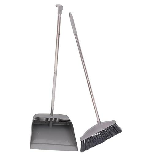 Minkissy - 2 Sets Garbage Shovel Dustpan With Broom | House Cleaning ...