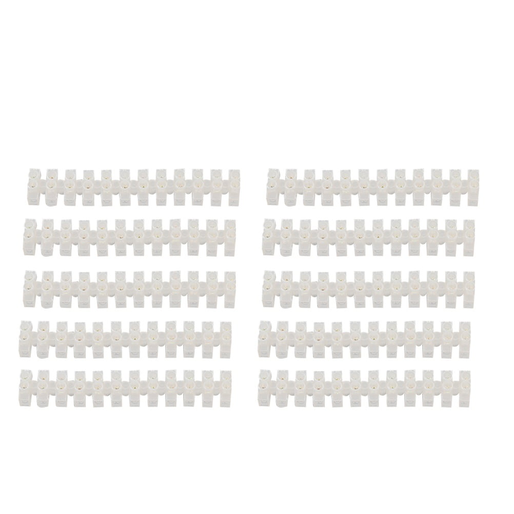 Minkissy 20Pcs Terminal Block Connector White Wire Connector for ...