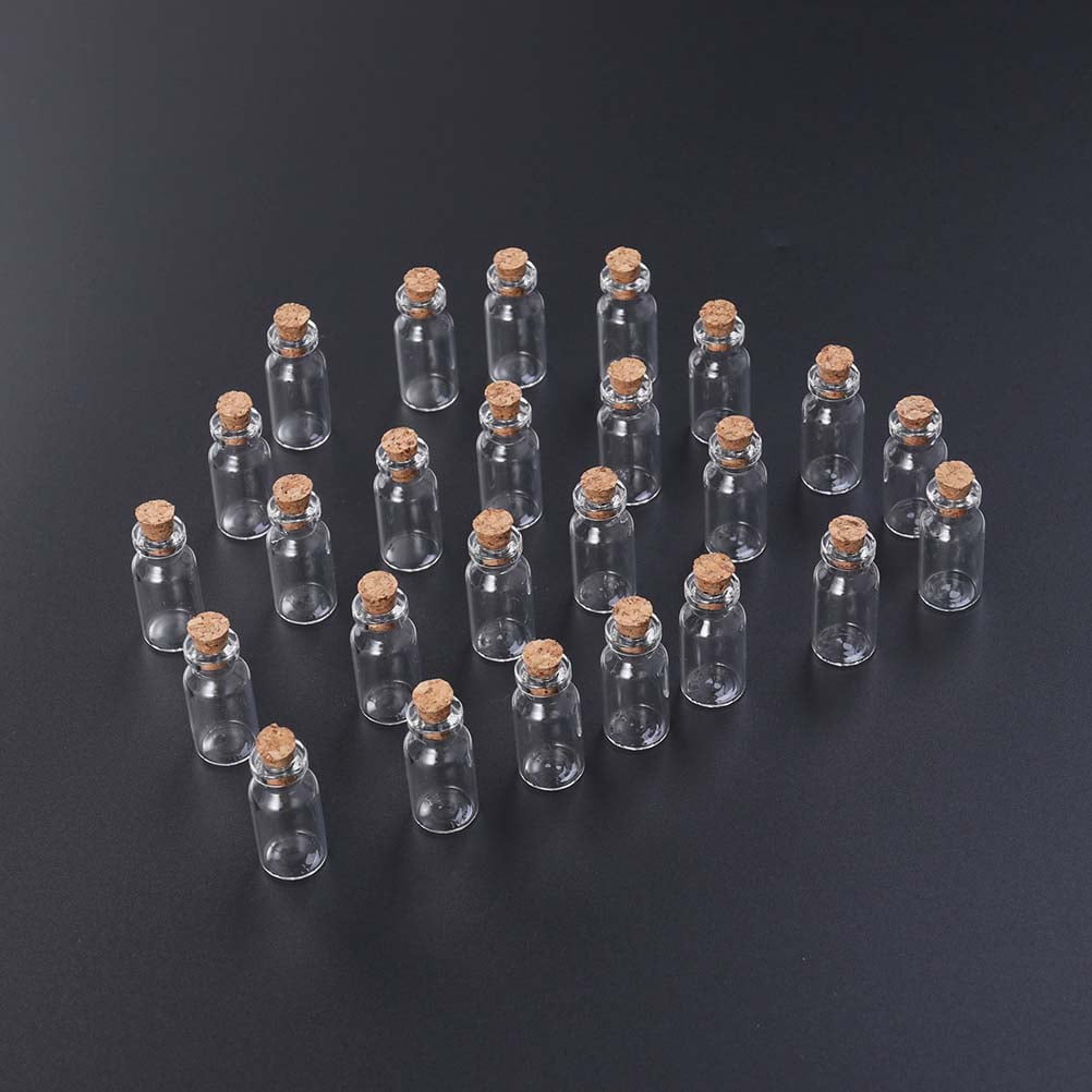 Minkissy 25Pcs Glass Vials with Lids for Storage and Separation in Labs ...