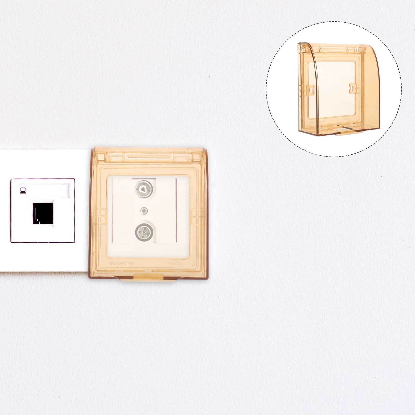 Minkissy 2Pcs Beige Plug Covers for Electrical Outlets Sturdy Plastic ...